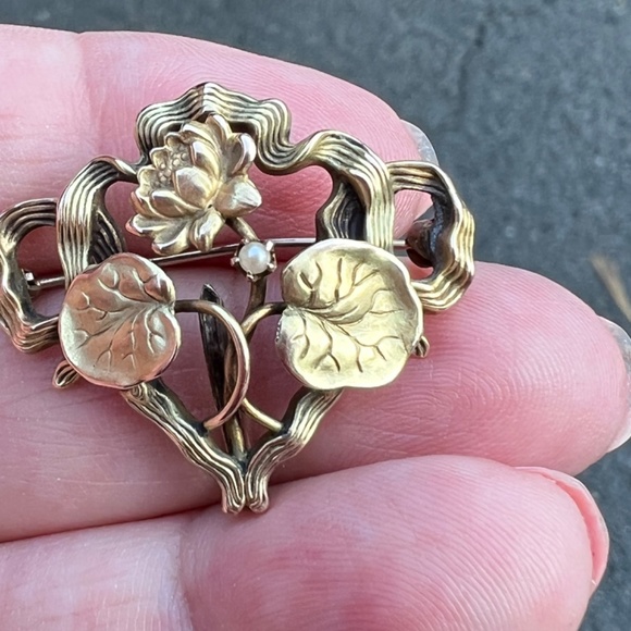 Jewelry | Antique Victorian 1k Gold Floral Watch Pin Brooch Pendant ...